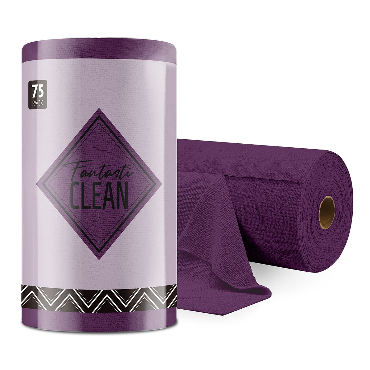 75 Pack Tear-Away Microfiber Roll（Dark Purple） – FantastiCLEAN
