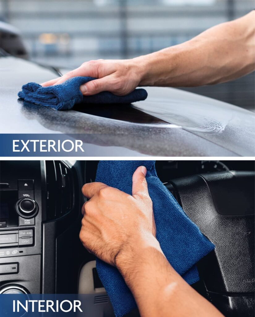50 Pack Microfiber Rag in a Box with 2 Holes (Olive Green and Navy Blue ...